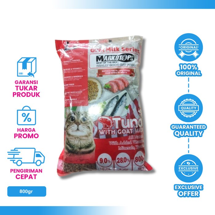 Jual Markotops Cat Food Tuna 800gr - Makanan Kucing Dewasa | Shopee ...