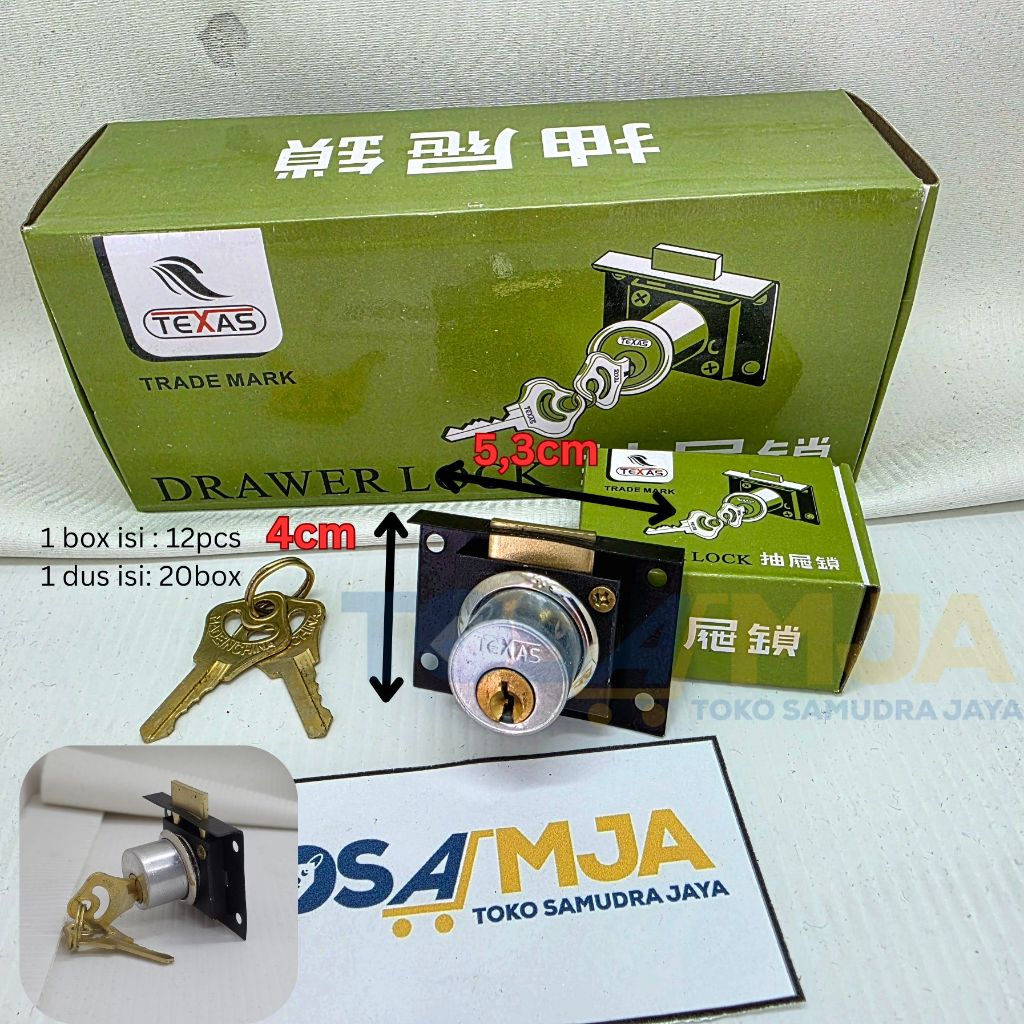 Jual (model 808) Kunci Laci 502 22mm shanghai BESAR Tebal Stainless Hitam PREMIUM / DRAWER LOCK ...