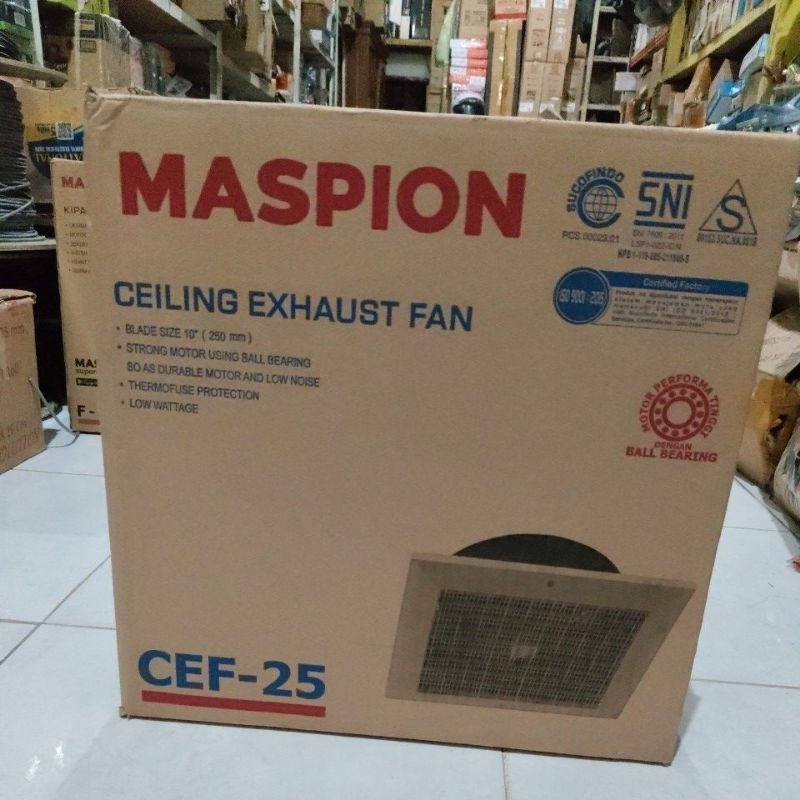 Jual maspion exhaust fan CEF 25 / exhaust fan plafon 10 inch | Shopee ...