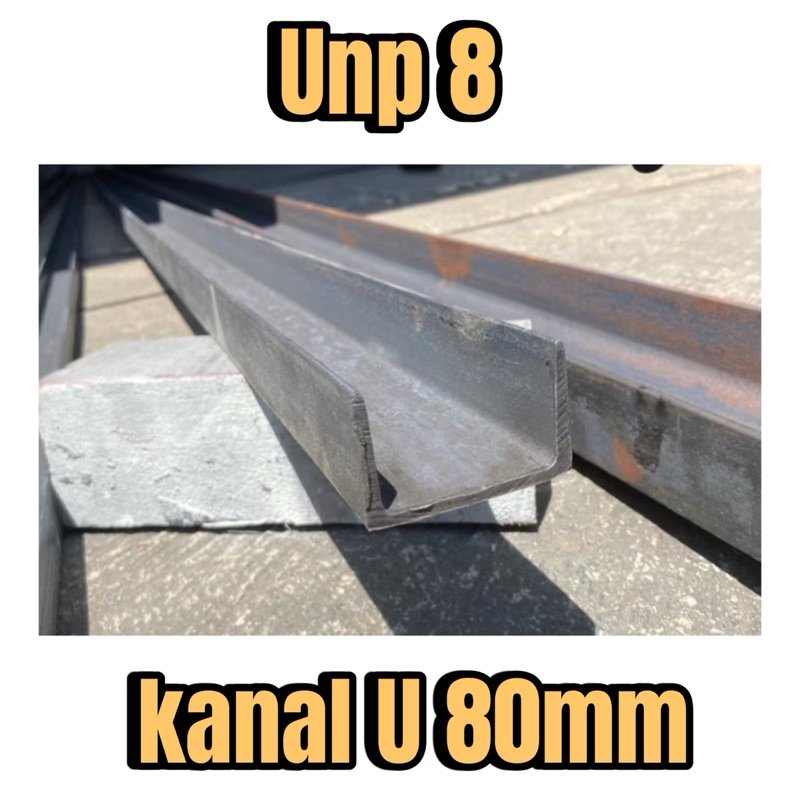 Jual Unp 8 kanal U 80mm , besi baja Unp multifungsi. ukuran tersedia ...