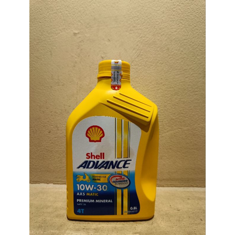 Jual OLI SHELL ADVANCE AX5 MATIC/SCOOTER 0.8L 4T 10W-30 PREMIUM MINERAL | Shopee Indonesia