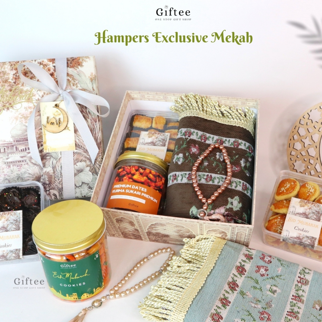 Jual HAMPERS LEBARAN MEKAH EXCLUSIVE HARD BOX ISI KUE KERING SAJADAH ...