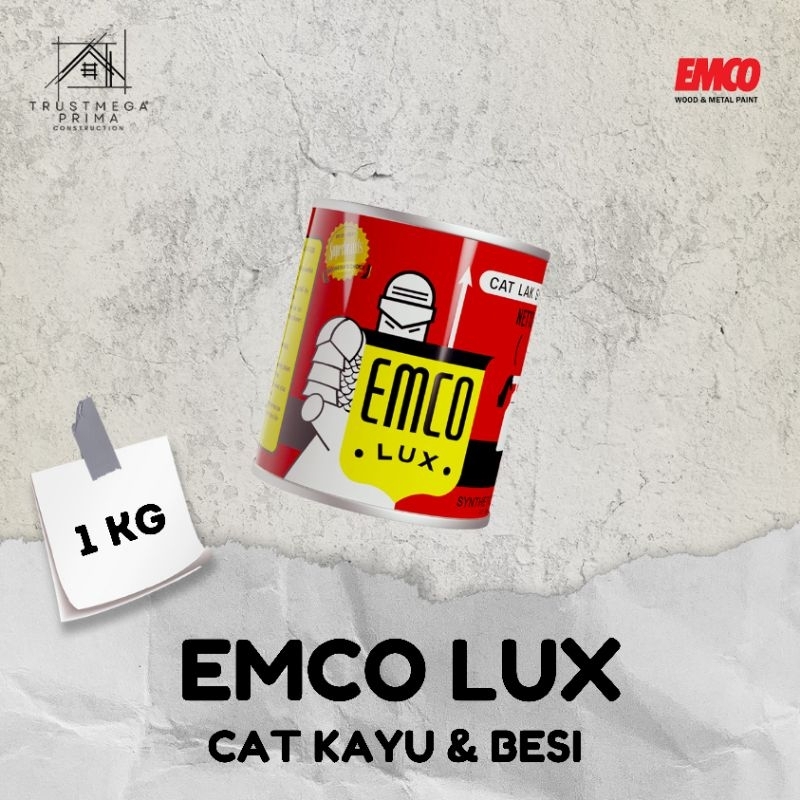Jual CAT KAYU DAN BESI EMCO LUX 1KG | Shopee Indonesia