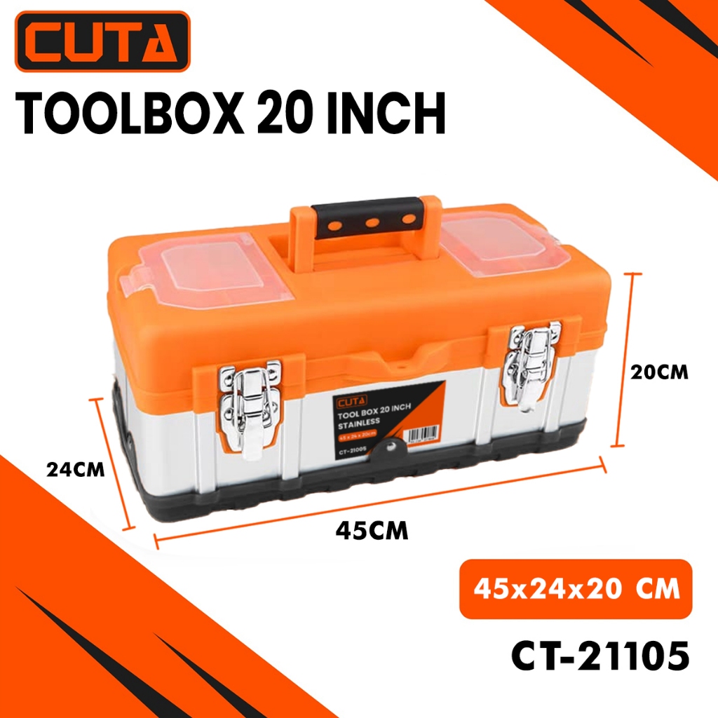 Jual CUTA Tool Box Baja Stainless ABS Besar Toolbox Kotak Perkakas ...