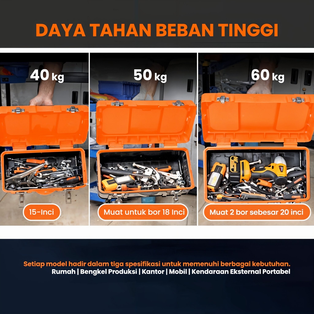 Jual CUTA Tool Box Baja Stainless ABS Besar Toolbox Kotak Perkakas ...