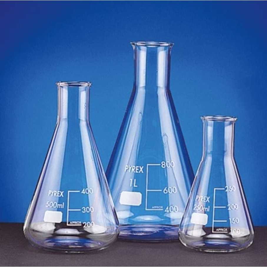 Jual Erlenmeyer Pyrex 50, 100, 250, 500, 1000 ml | Shopee Indonesia