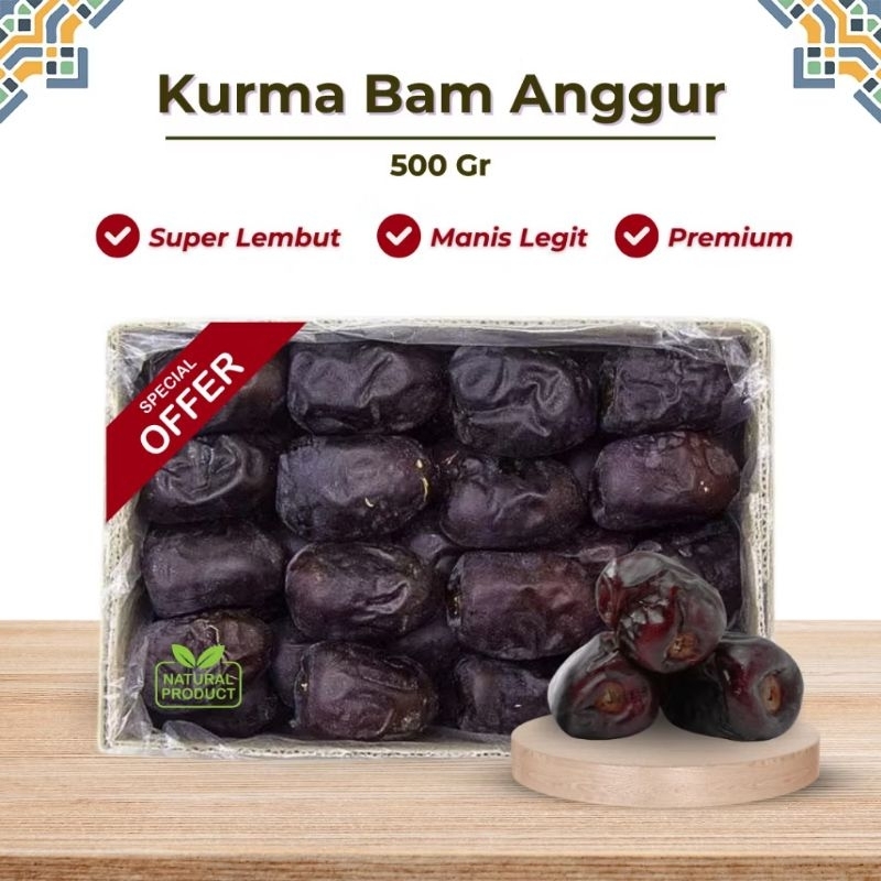Jual Kurma bam anggur 500 gr | Shopee Indonesia