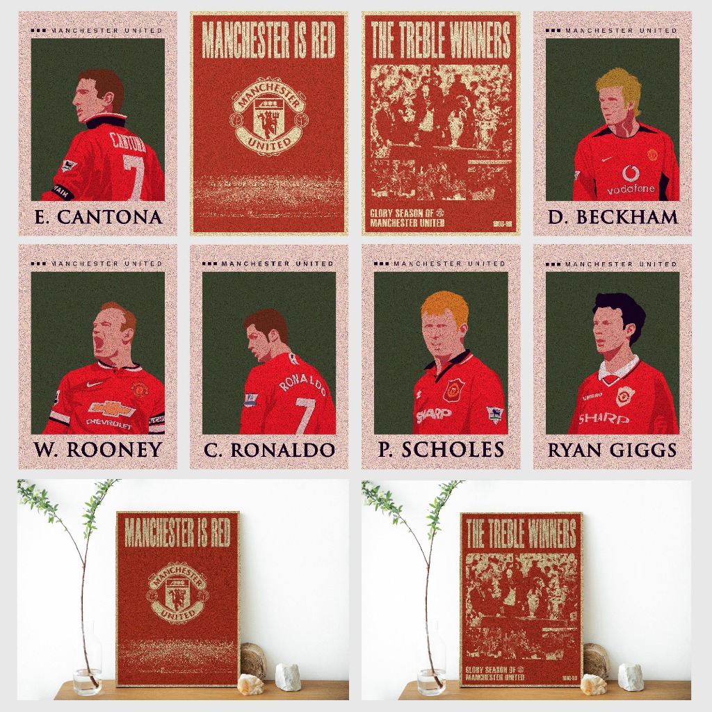 Jual Hiasan Dinding Sepak Bola Manchester United | Poster Kayu UKuran ...