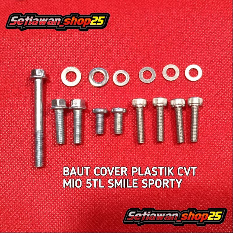 Jual Baut cover cvt Mio smile Mio sporty cover cvt bagian cover plastik ...