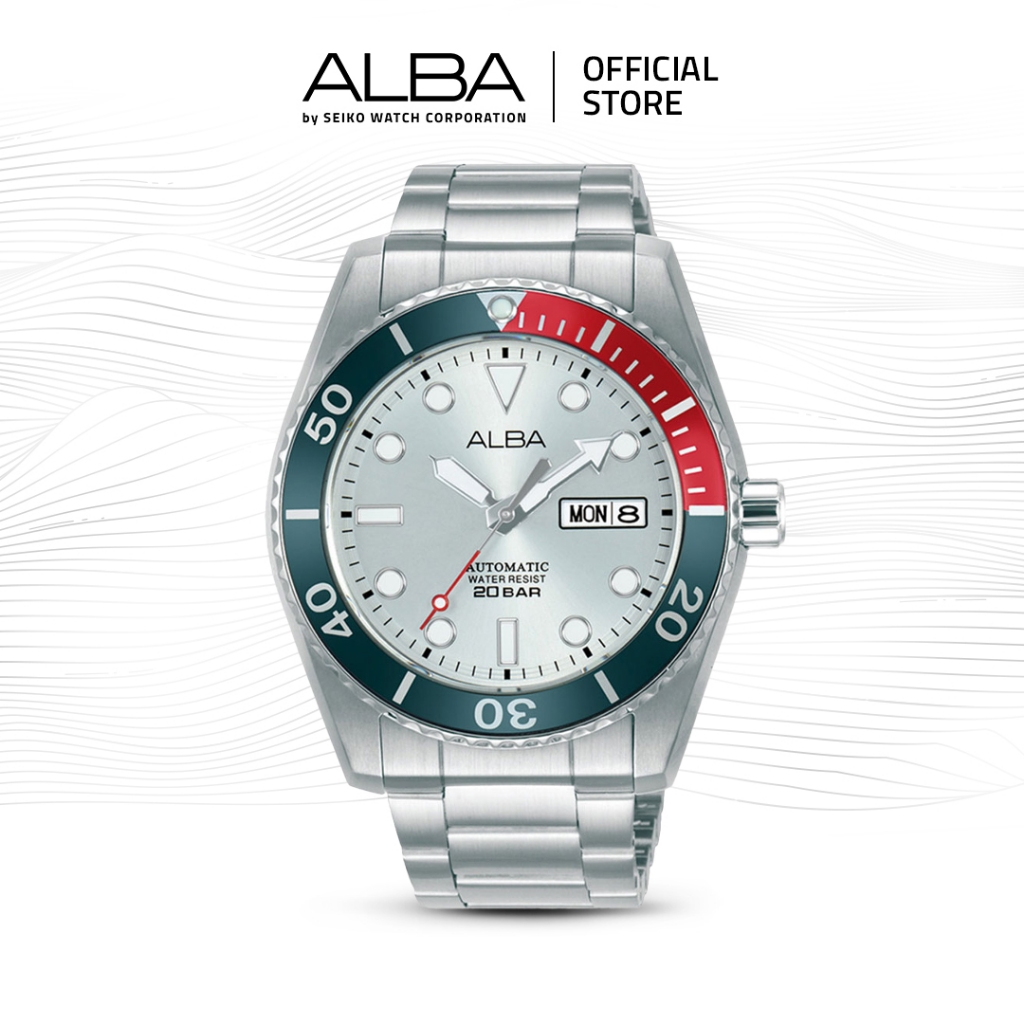 Jual Alba Mechanical Jam Tangan Pria AL4295 / AL4295X1 Automatic Silver ...