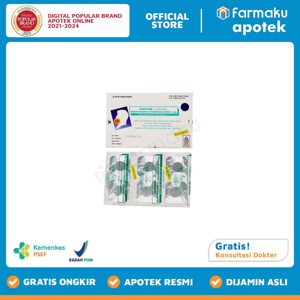 Jual Tantum Lozenges Box 12 Tablet - TMG | Shopee Indonesia