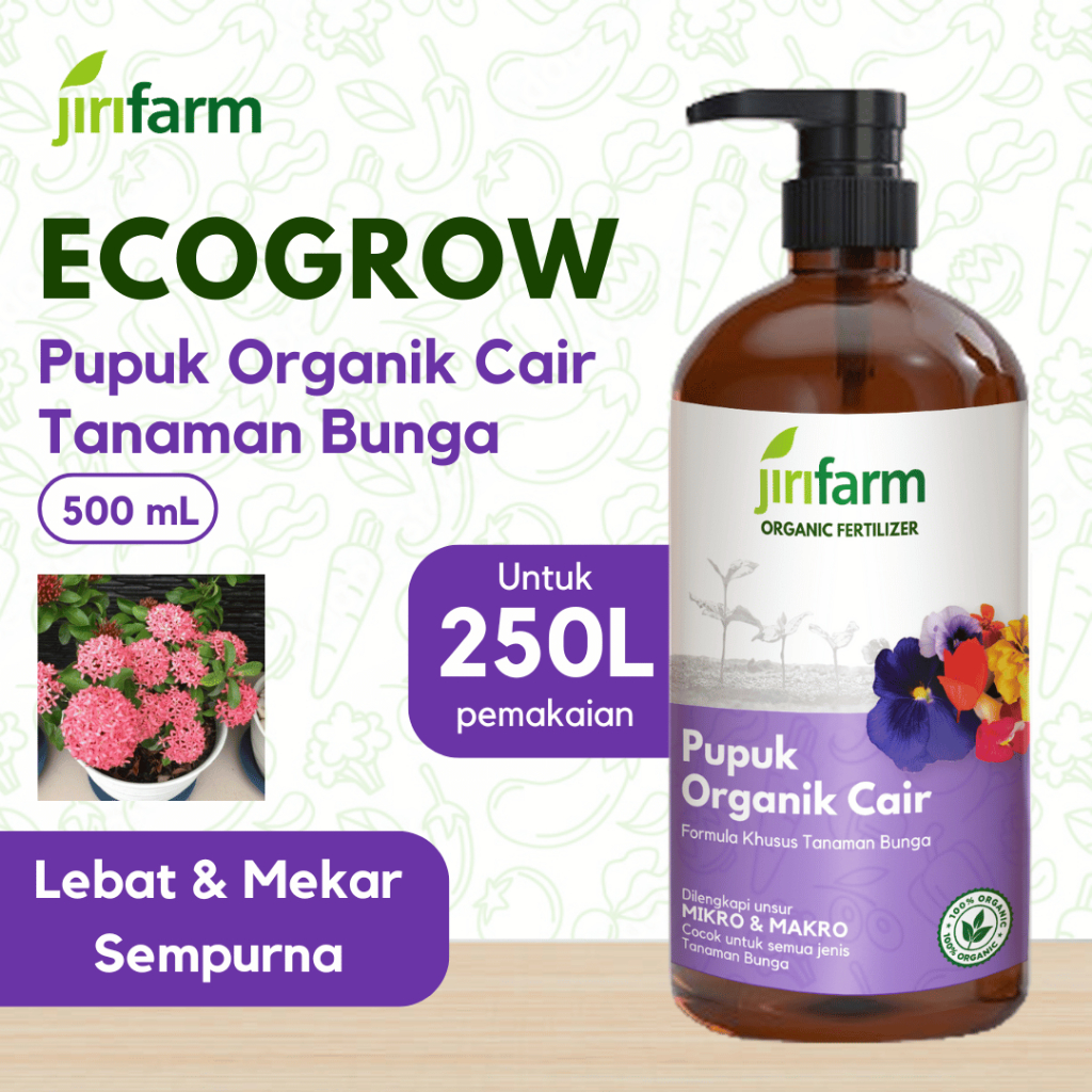 Jual JIRIFARM - Pupuk Organik Cair Ecogrow Tanaman Bunga 500mL POC ...