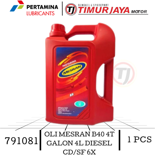 Jual OLI MESRAN B40 GALON 4L DIESEL Kode 791081 | Shopee Indonesia