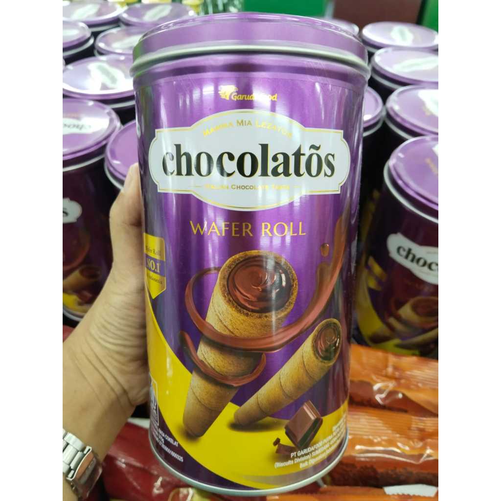 Jual Chocolatos / Chocolatos Wafer Roll / Chocolatos Kaleng GARUDA FOOD ...