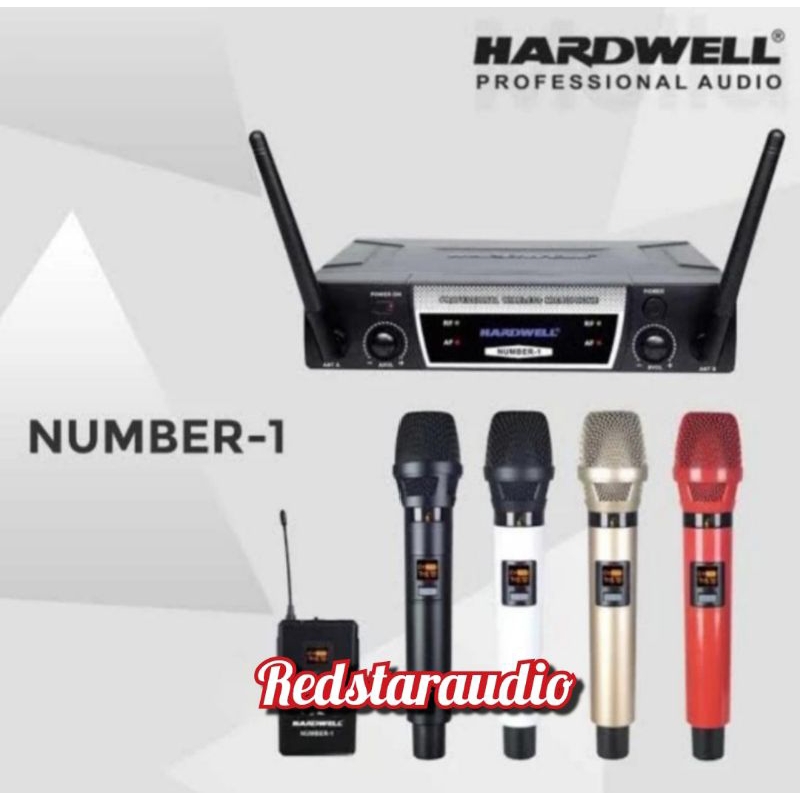 Jual MICROPHONE MIC WIRELESS HARDWELL NUMBER 1 (2 MIC HANDHELD ...