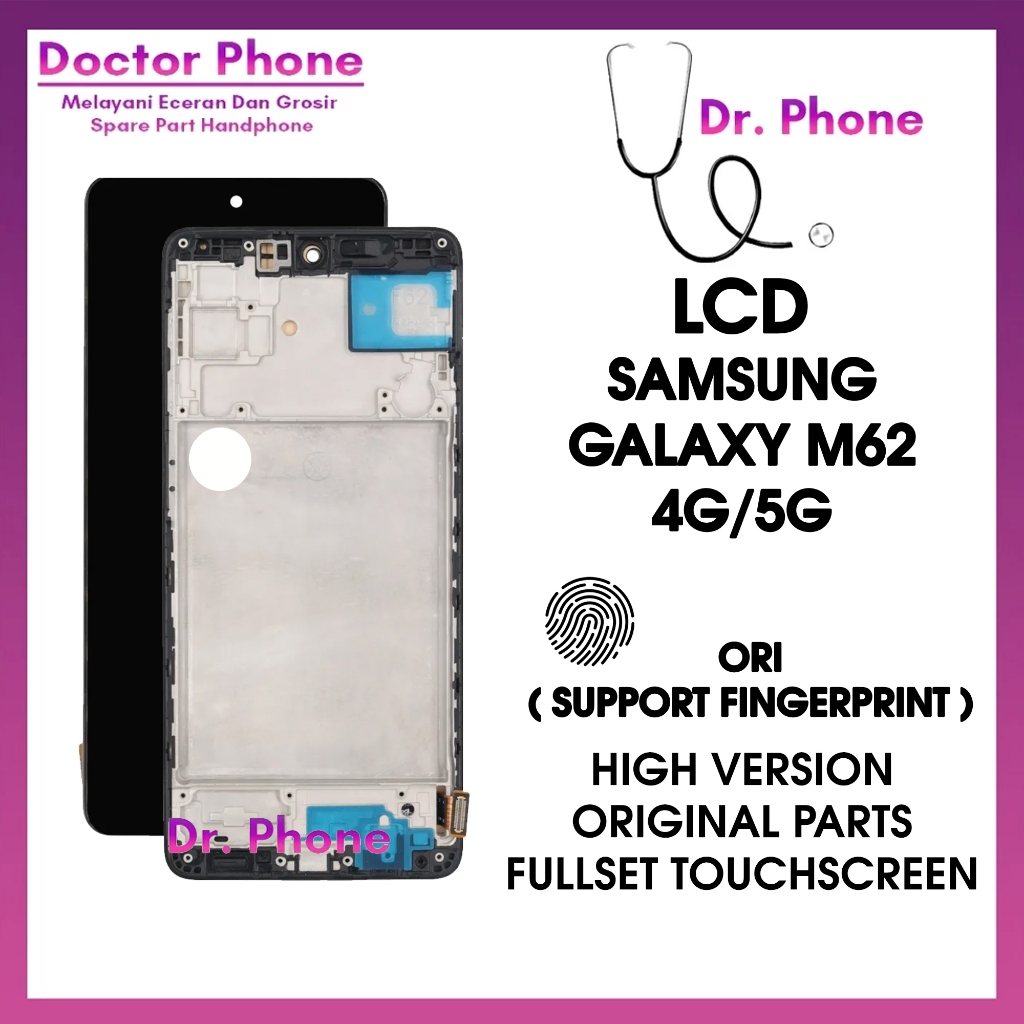Jual Best Seller !!! LCD Samsung M62 4G/5G ORI INCLUDE FRAME Fullset ...