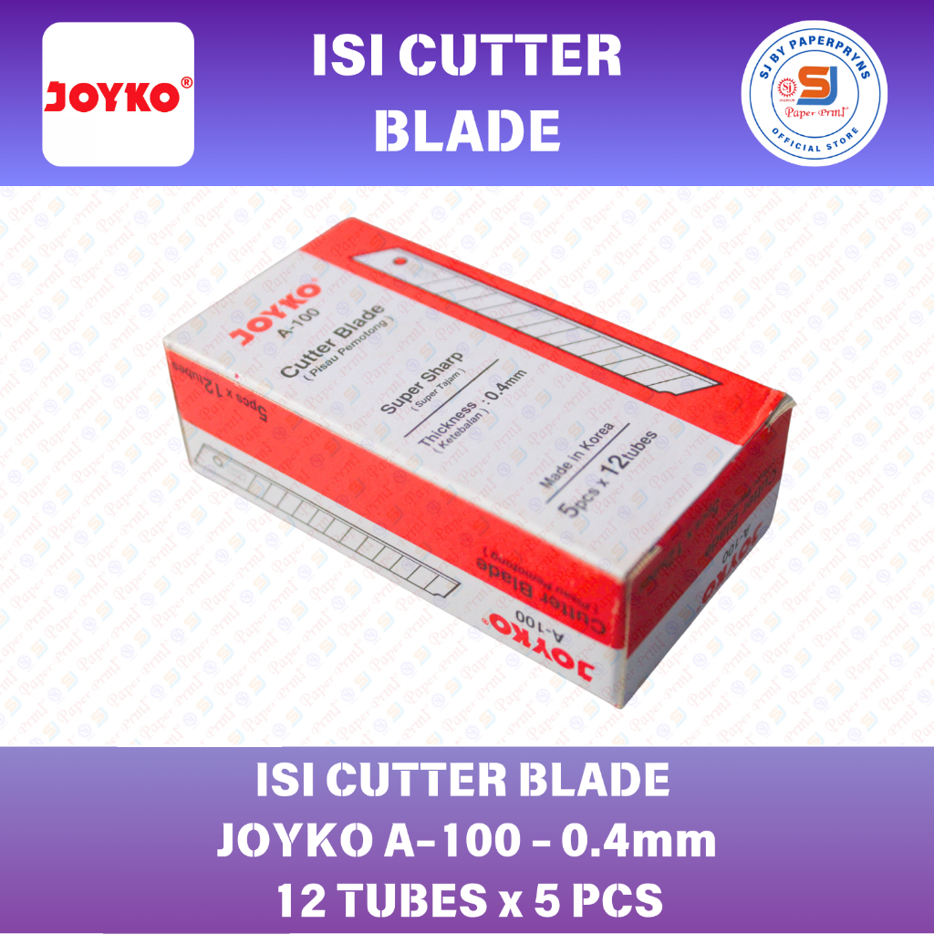 Jual ISI CUTTER BLADE KECIL JOYKO A-100 - 0.4mm | Shopee Indonesia