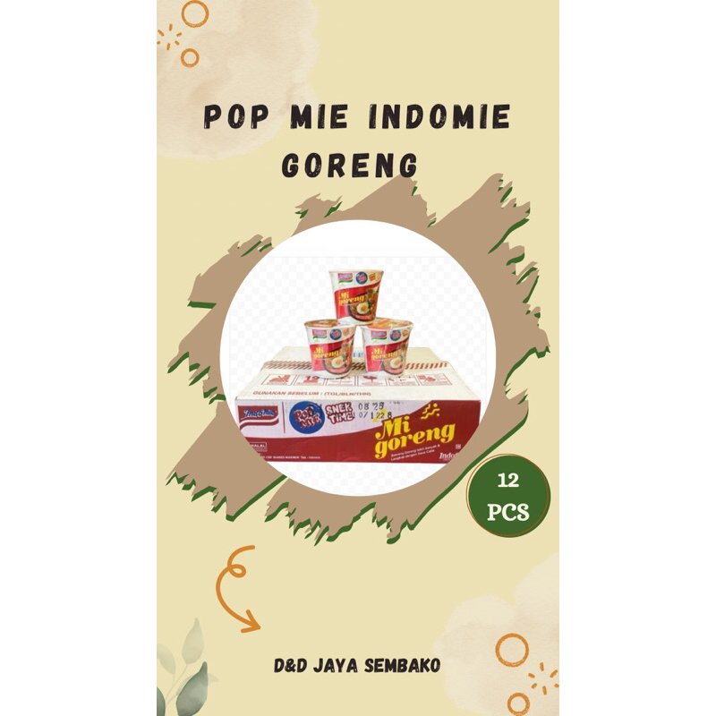 Jual [ 1 Dus ] Pop Mie Mini Indomie Goreng isi 12Pcs | Shopee Indonesia