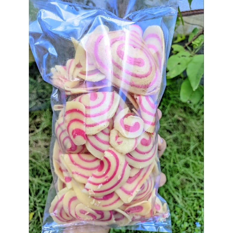 Jual kue kering jajanan jadul kuping gajah rasa strawberry | Shopee ...