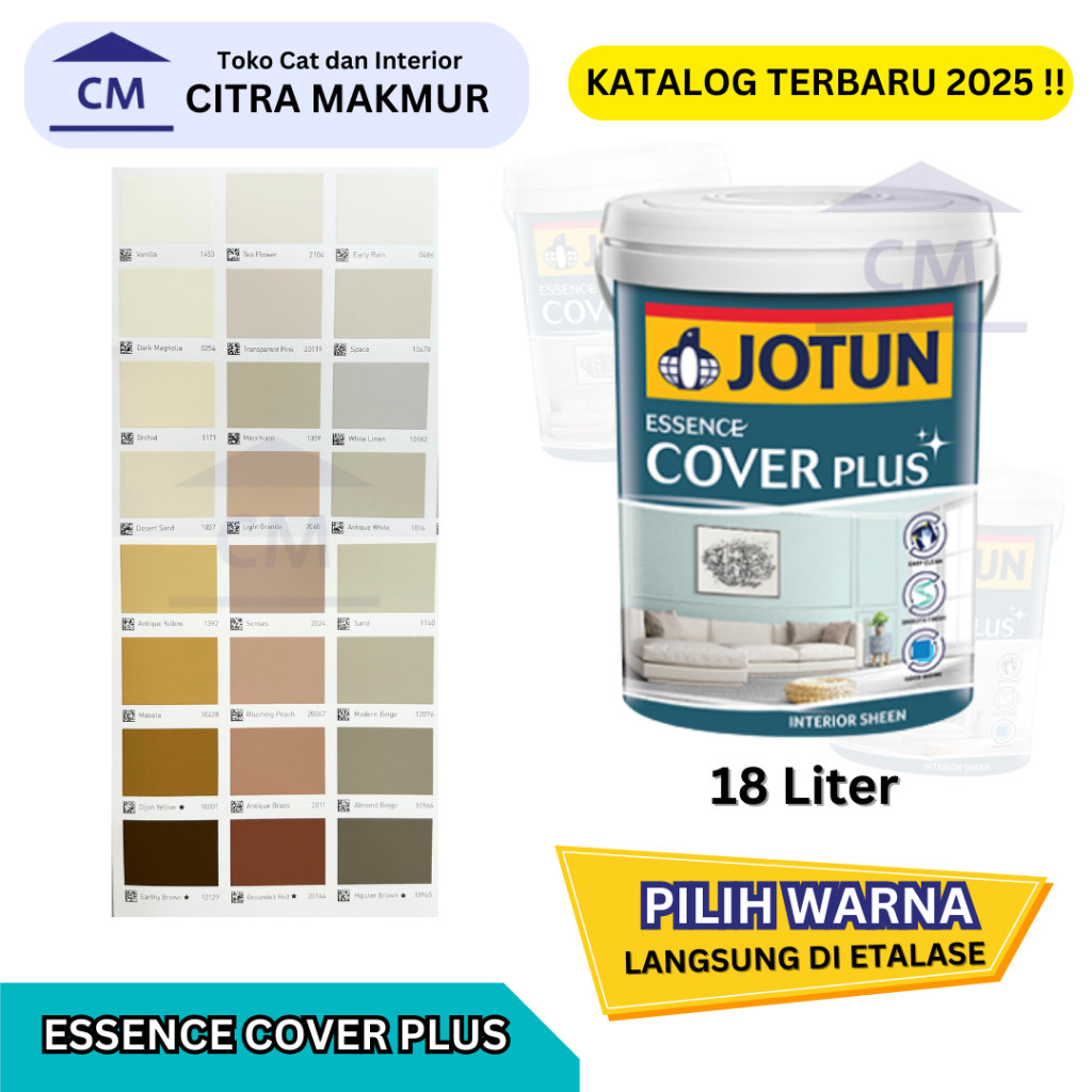 Jual Jotun Essence COVER PLUS (Katalog Warna COKLAT SUSU, COKLAT AKSEN ...
