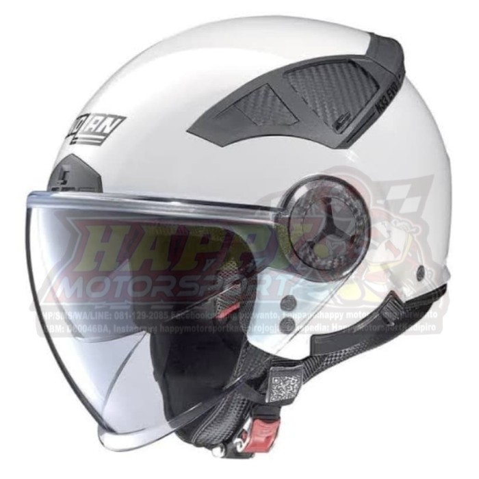 Jual Helm Motor Nolan N33 Evo Classic Metal White Half Face | Shopee ...