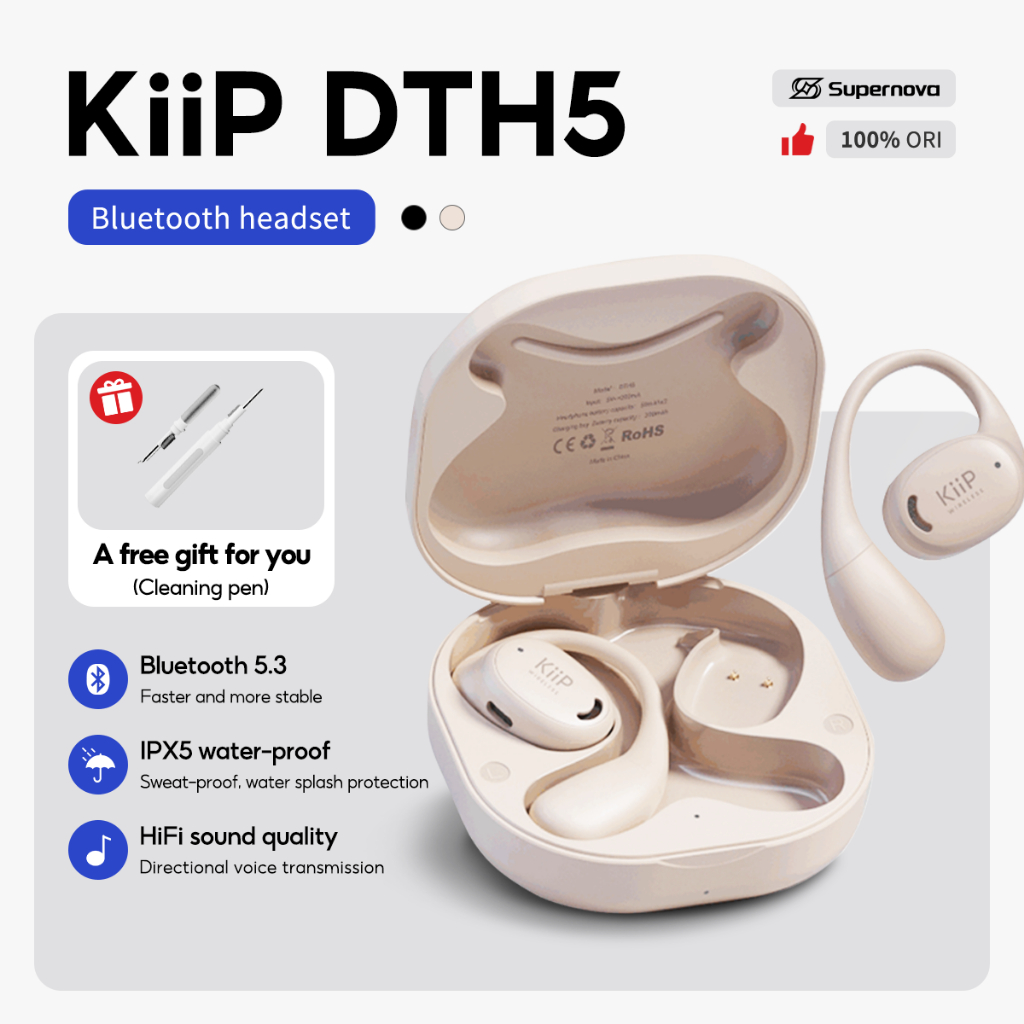 Jual Supernova x KiiP Wireless DTH5 Tws True Wireless Bluetooth Headset Headphone Earphone ...