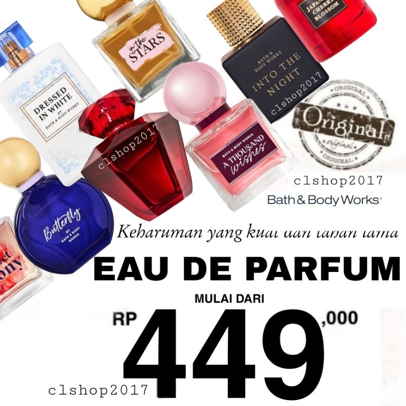 Jual BBW EAU DE PARFUM EDP 50 MIX SALTWATER BREEZE JAPANESE CHERRY BLOSSOM MIDSUMMER DREAM ROSE ...
