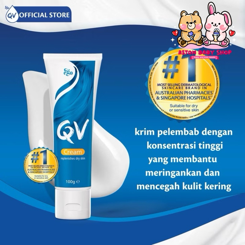 Jual Qv Cream 100 gr replenishes Dry Skin Cream (BIRU TUA) - Krim ...