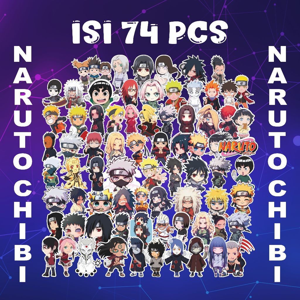 Jual Stiker Pack Anime Naruto Versi Chibi Lucu (74 PCS) – Premium ...