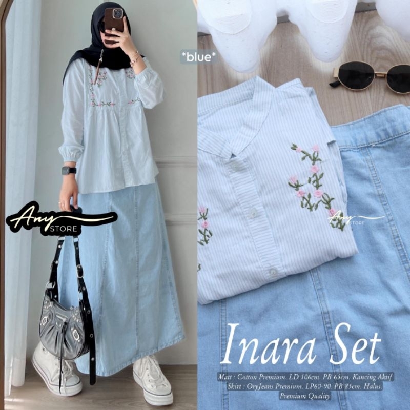 Jual Inara Set Jeans Mix Katun (Any) | Shopee Indonesia
