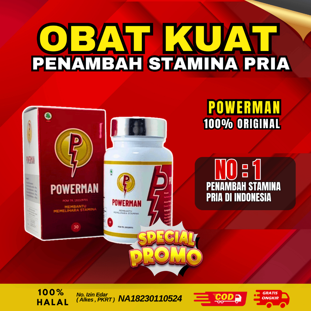 Jual TERLARIS POWERMAN OBAT HERBAL penambah stamina pria 30 kapsul ...