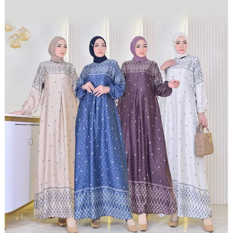 Jual (COD) Gamis Tasya Gamis Silky Premium - Gamis Silk -Gamis Silk ...