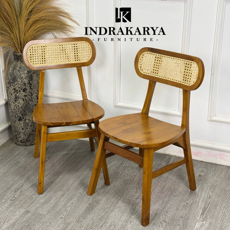 Jual Kursi Rotan Ropan Kursi Cafe Ropan Kursi Makan Ropan Rotan Kayu Jati Tpk Perhutani | Shopee ...