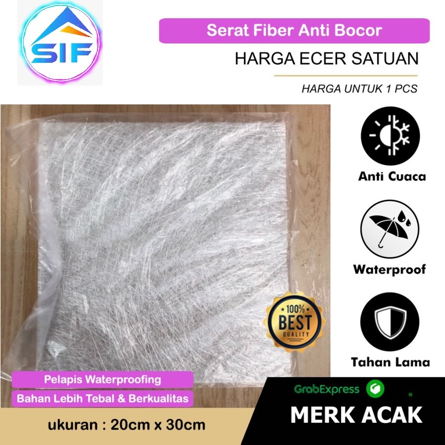 Jual Serat Fiber Anti Bocor Fiberglass Aquaproof Lembaran Fiberglass ...