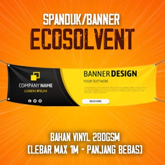 Jual Spanduk Atau Banner Vinyl Premium 280gsm Ecosolvent | Shopee Indonesia