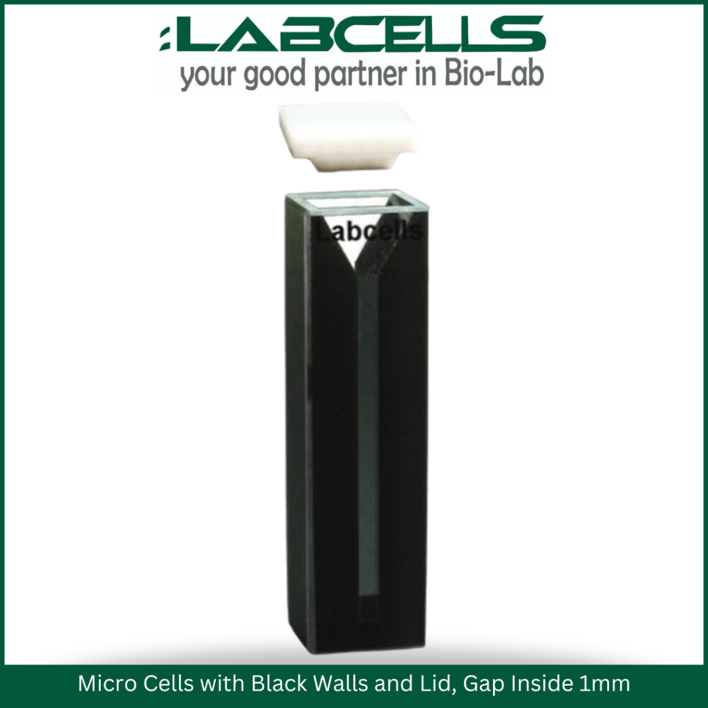 Jual Spectrophotometer micro cuvette with black walls and lid, kuvet ...