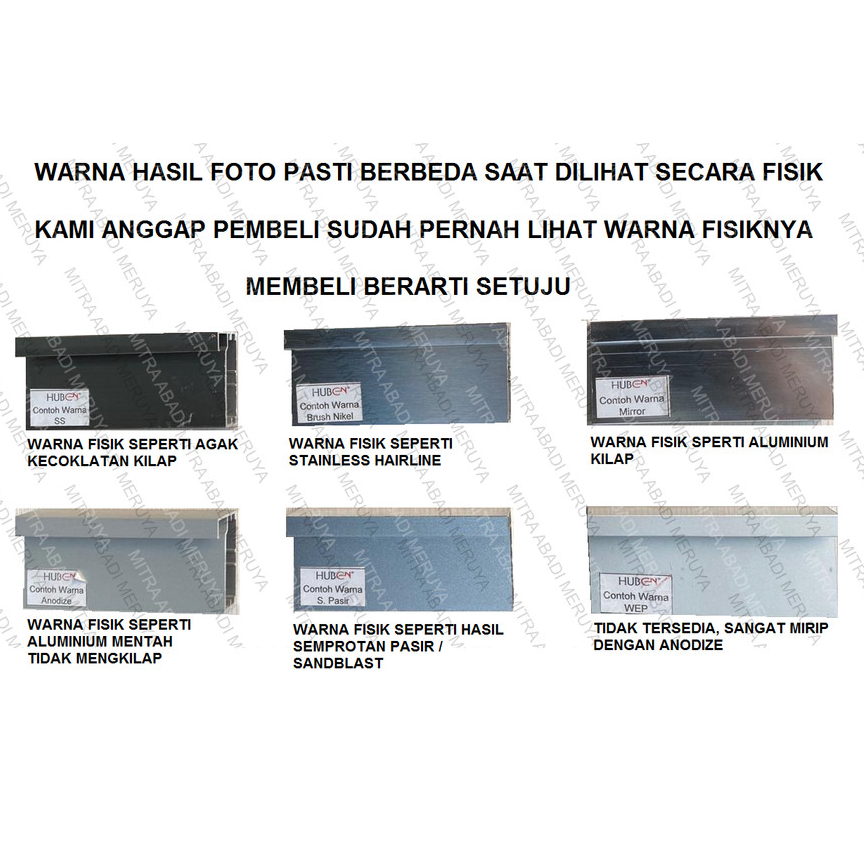 Jual Profil Frame Handle Alumunium Aluminium HUBEN FHD 127 FHD127 FHD ...