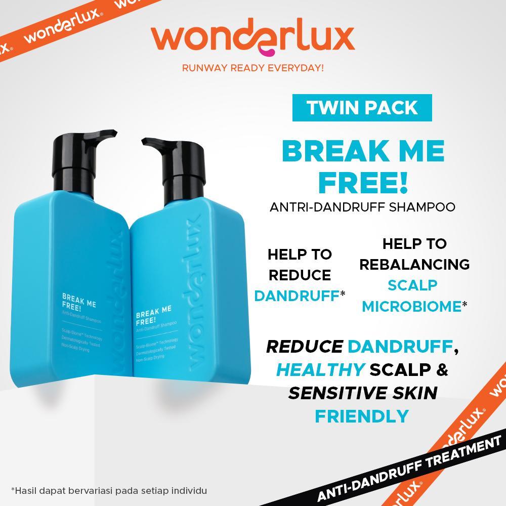 Jual [Twin Pack] Wonderlux Break Me Free! Anti Dandruff Shampoo For ...