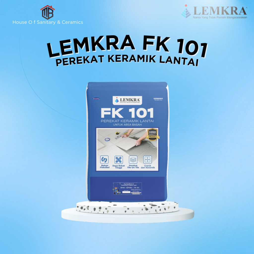 Jual Lemkra FK 101 Perekat Keramik Lantai 30 Kg | Shopee Indonesia
