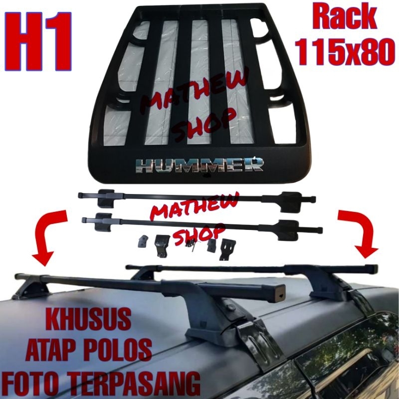 Jual Paket Roof Rack Roofrack Atap Mobil Hummer Dan Crossbar Jepit Body ...