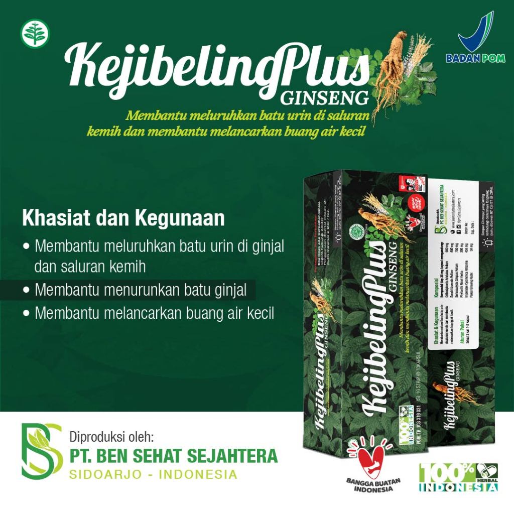 Jual Kejibeling Plus Ginseng 10 Strip Membantu Melancarkan Buang Air ...