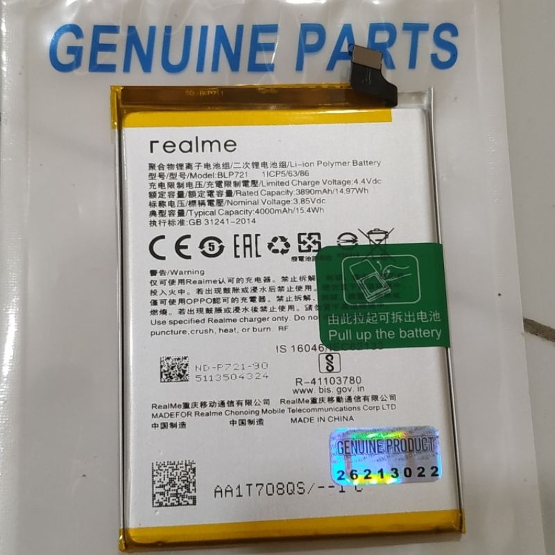 Jual Baterai Batre Battery Realme C2 BLP721 100% Original Batere Batrai ...