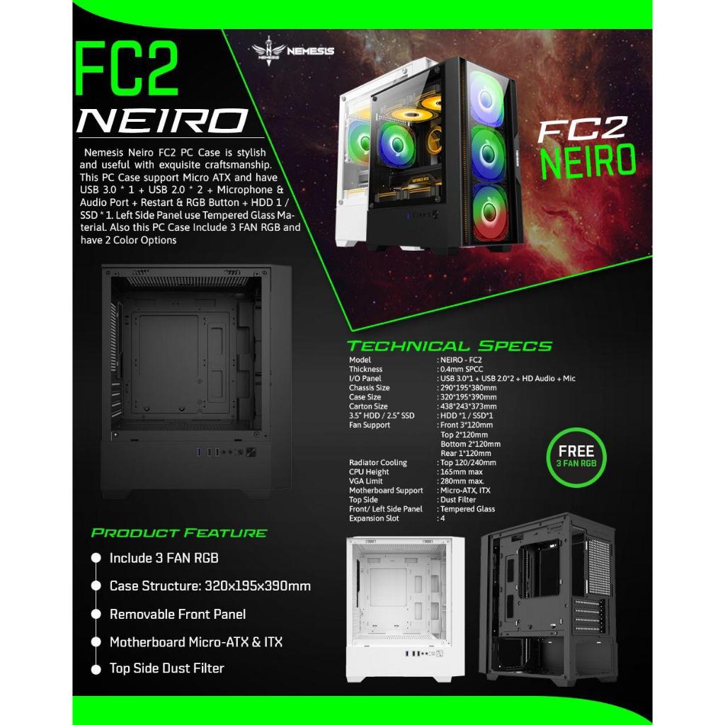 Jual PC Case M-ATX ITX Nemesis NEIRO FC2 | Shopee Indonesia