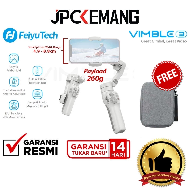 Jual Feiyu Vimble 3 Gimbal Stabilizer HP Smartphone Feiyutech Feiyu Tech Garansi Resmi | Shopee ...