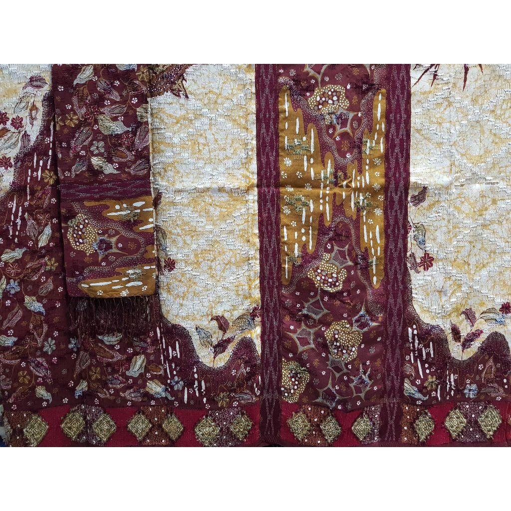 Jual KAIN TENUN SUTERA BULU BATIK 1SET (SARUNG+SLENDANG) TENUN Isam 100 ...