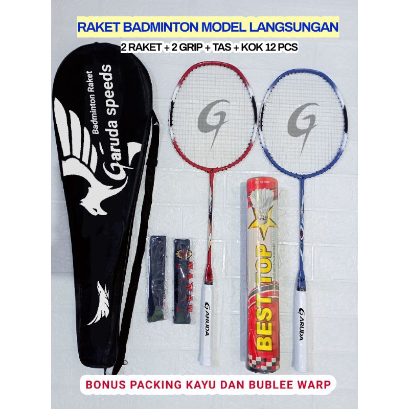 Jual RAKET BULUTANGKIS BADMINTON SET LENGKAP GRATIS PACKING KAYU ...