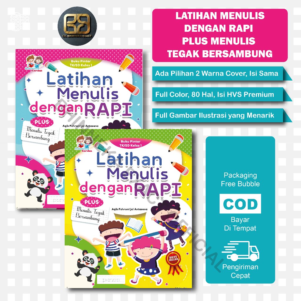 Jual Buku Latihan Menulis Rapi plus Tegak Bersambung untuk Anak ...