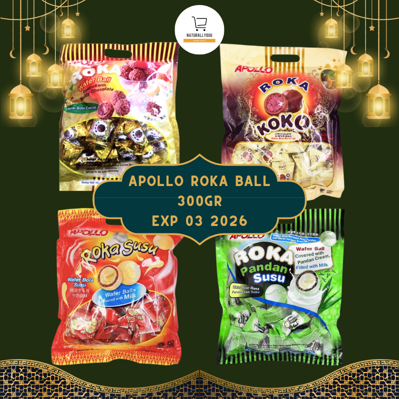Jual Apollo Roka Wafer Ball 50s (300gr/250gr) Original/Susu/Pandan/Koko ...
