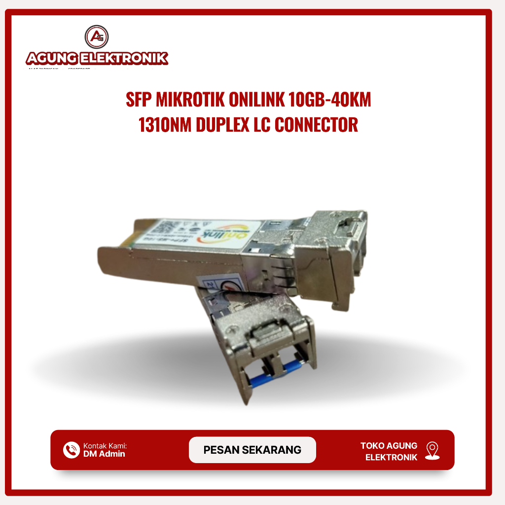 Jual SFP+ 10G LC DUPLEX 40KM ONILINK ( DUAL CORE ) / SFP PLUS LC 40 KM ...