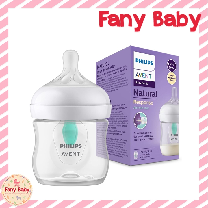 Jual AVENT BOTTLE NATURAL RESPONSE AIRFREE VENT 125ML / SCY670/01 ...